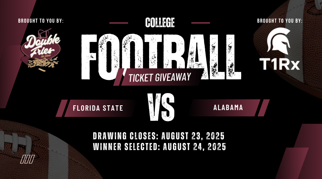 FSU vs Alabama Ticket Giveaway – T1RX